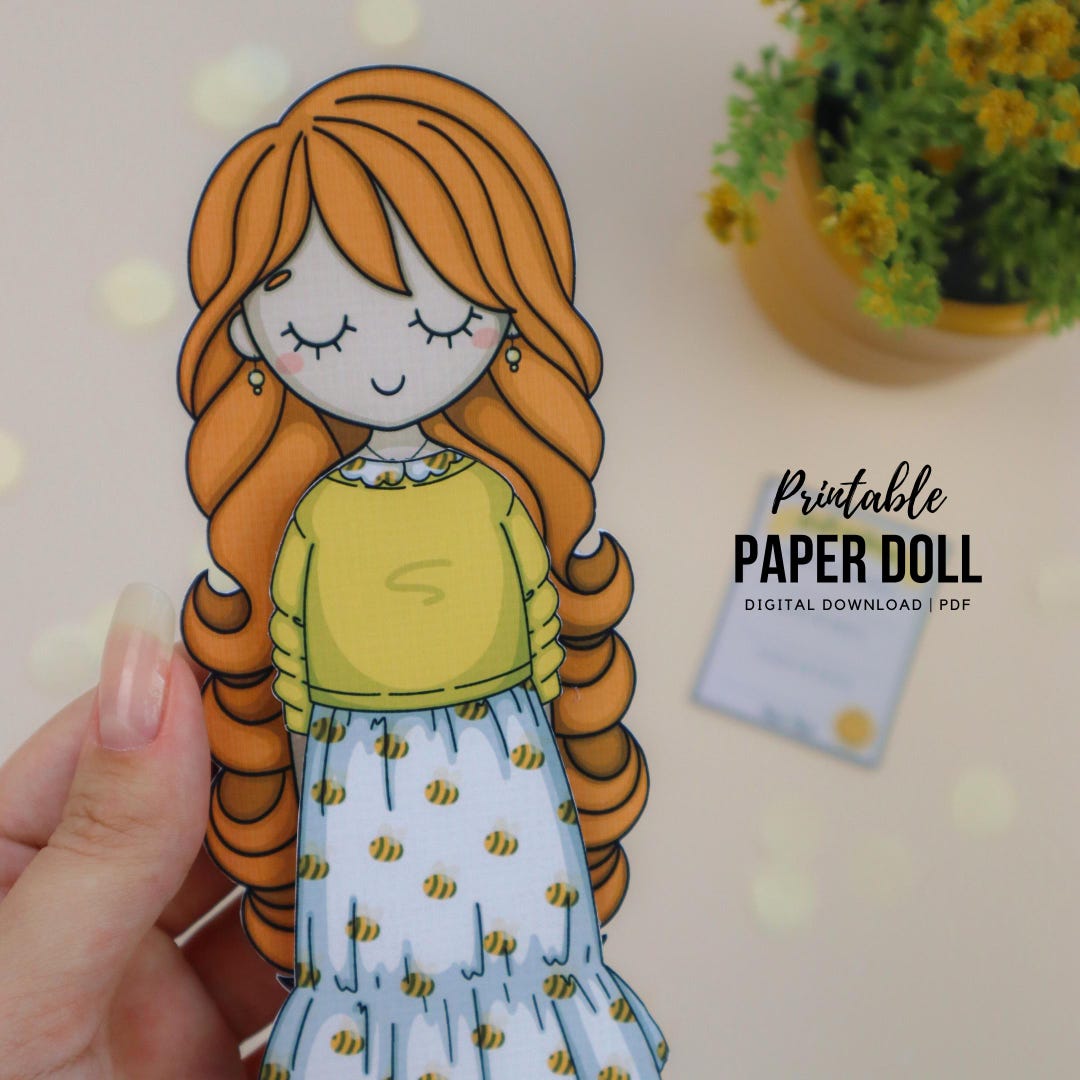Printable Paper Doll Template, Digital Download, Activities for Kids ...