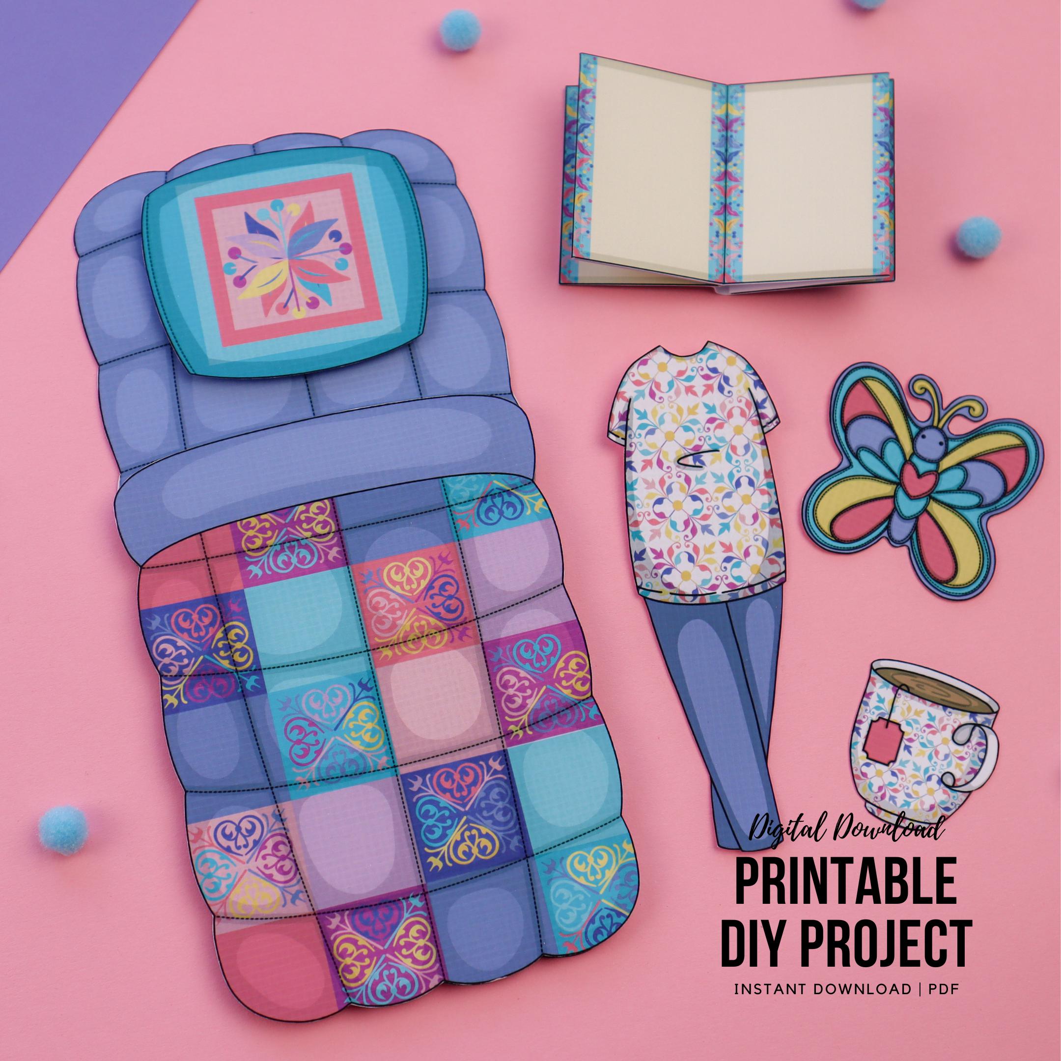 Printable Paper Sleeping Bag Template, Digital Download, Activities for ...