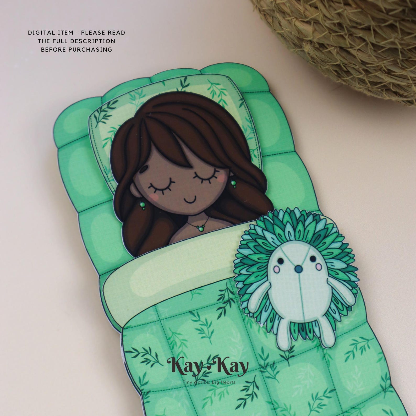 Printable Paper Sleeping Bag Template, Digital Download, Activities for ...