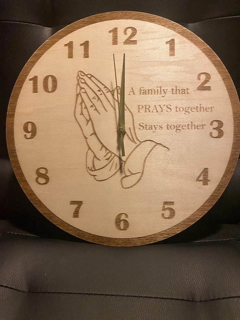 Inspirational Wall Clock - Praying Hands - Etsy