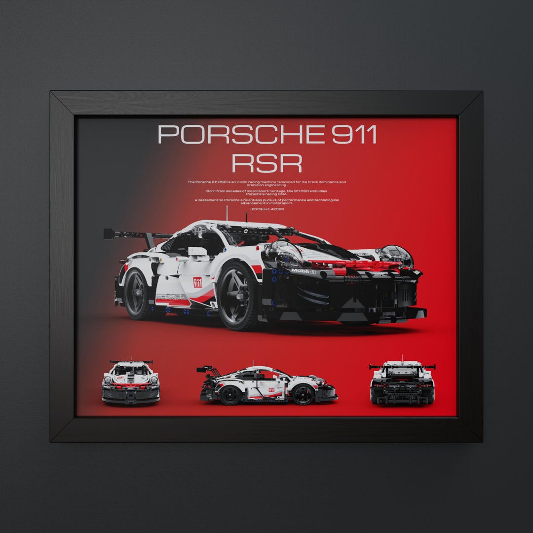 Poster for LEGO® Porsche 911 RSR 42096 - Etsy