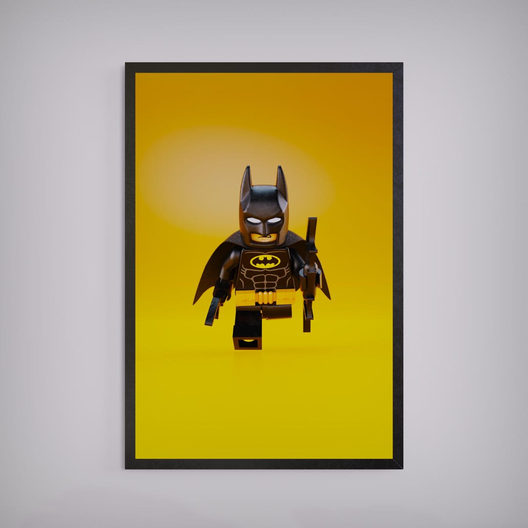 LEGO® Minifig Poster Dark Knight - Etsy