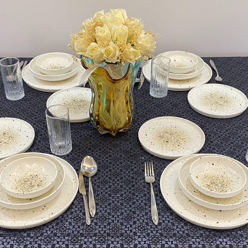 Vajilla de porcelana rústica azul: cuencos y platos para servir - Etsy ...