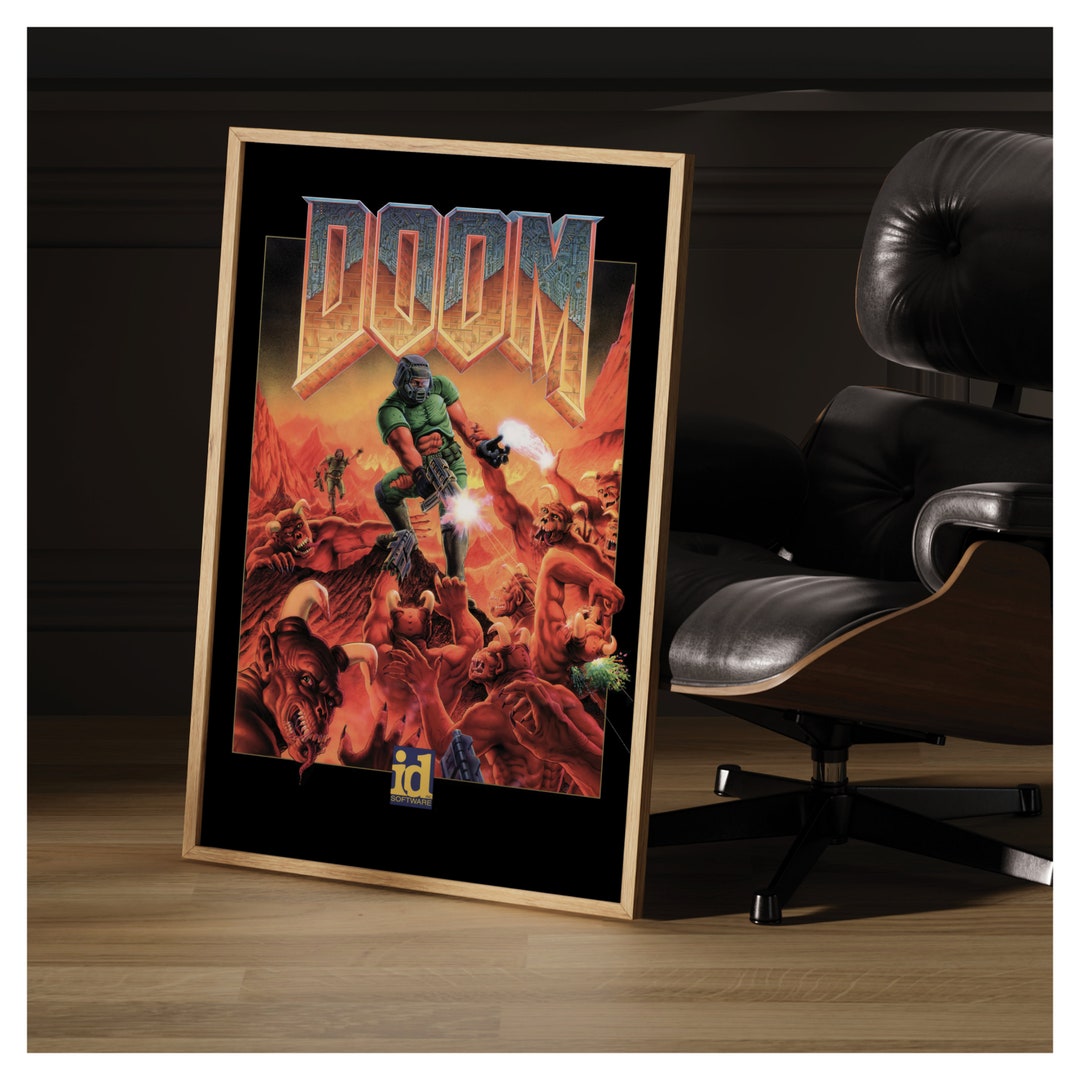 1993 DOOM – Retro Poster, 90s FPS Gaming Wall Art, Classic Shooter ...