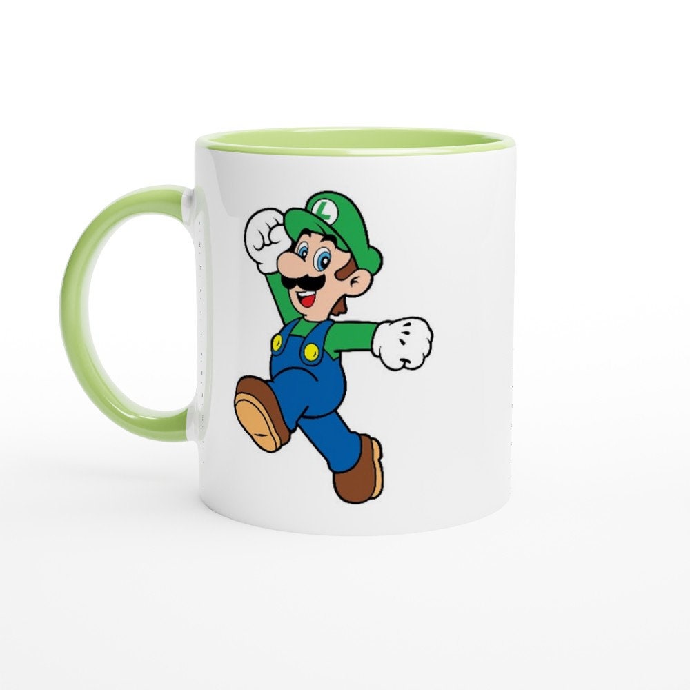 Super Mario Bros. - LUIGI - White 11oz Ceramic Mug With Color Inside ...