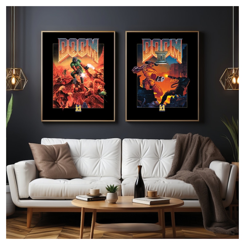 Epic 1993 DOOM Poster – Classic Retro FPS Wall Art for Vintage 90s ...