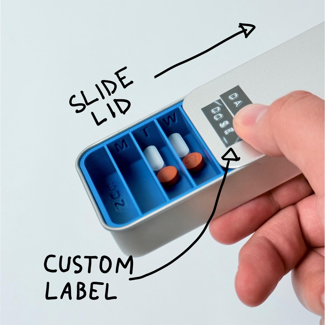 Custom Pill Case for Him Outdoorsy Dad Medication Organizer ...