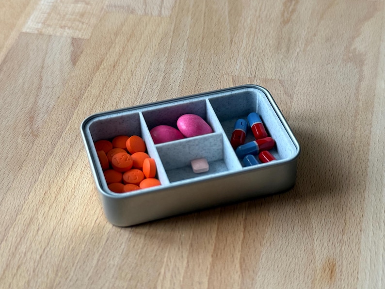 Custom Pill Storage Travel Medicine Tin 7 Day Pill Case for Him Tough ...