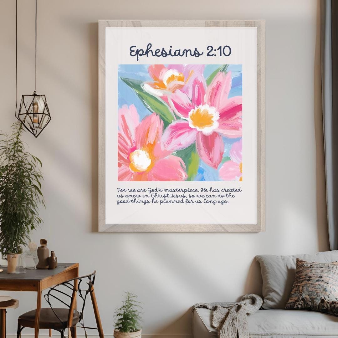 Ephesians Bible Verse Wall Art, Minimalist Printable, Bible Verse ...