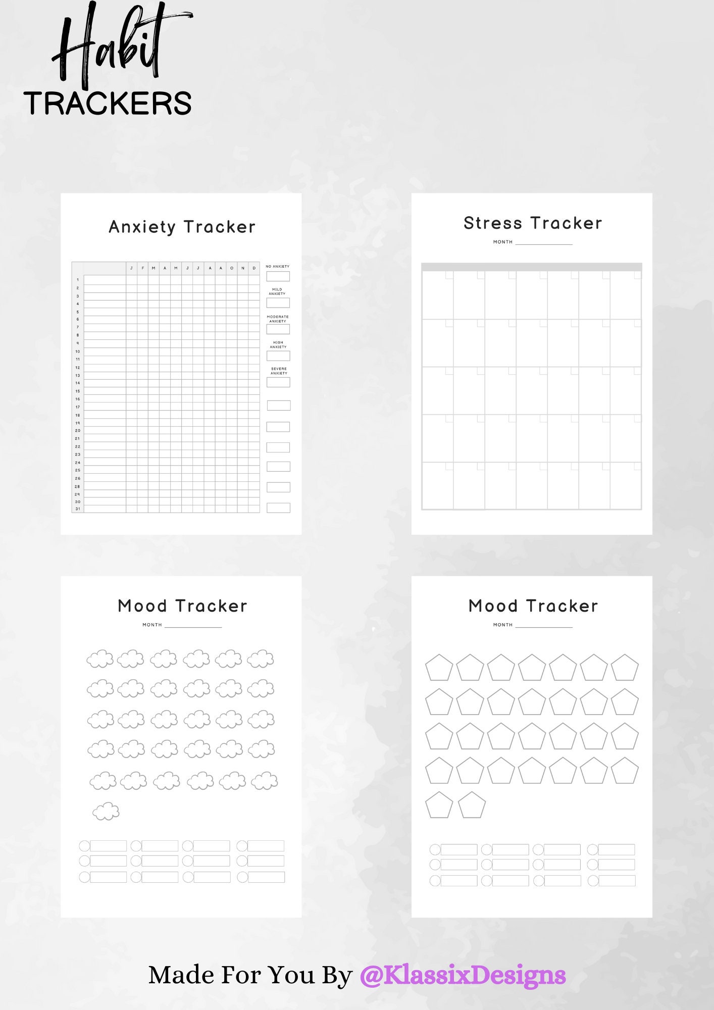 Printable Mood Tracker: A4 A5 Letter Sizes (PDF Download) - Etsy