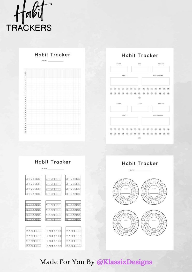 Habit Mood Tracker Printable, Monthly Mood Journal, Emotion Tracker ...