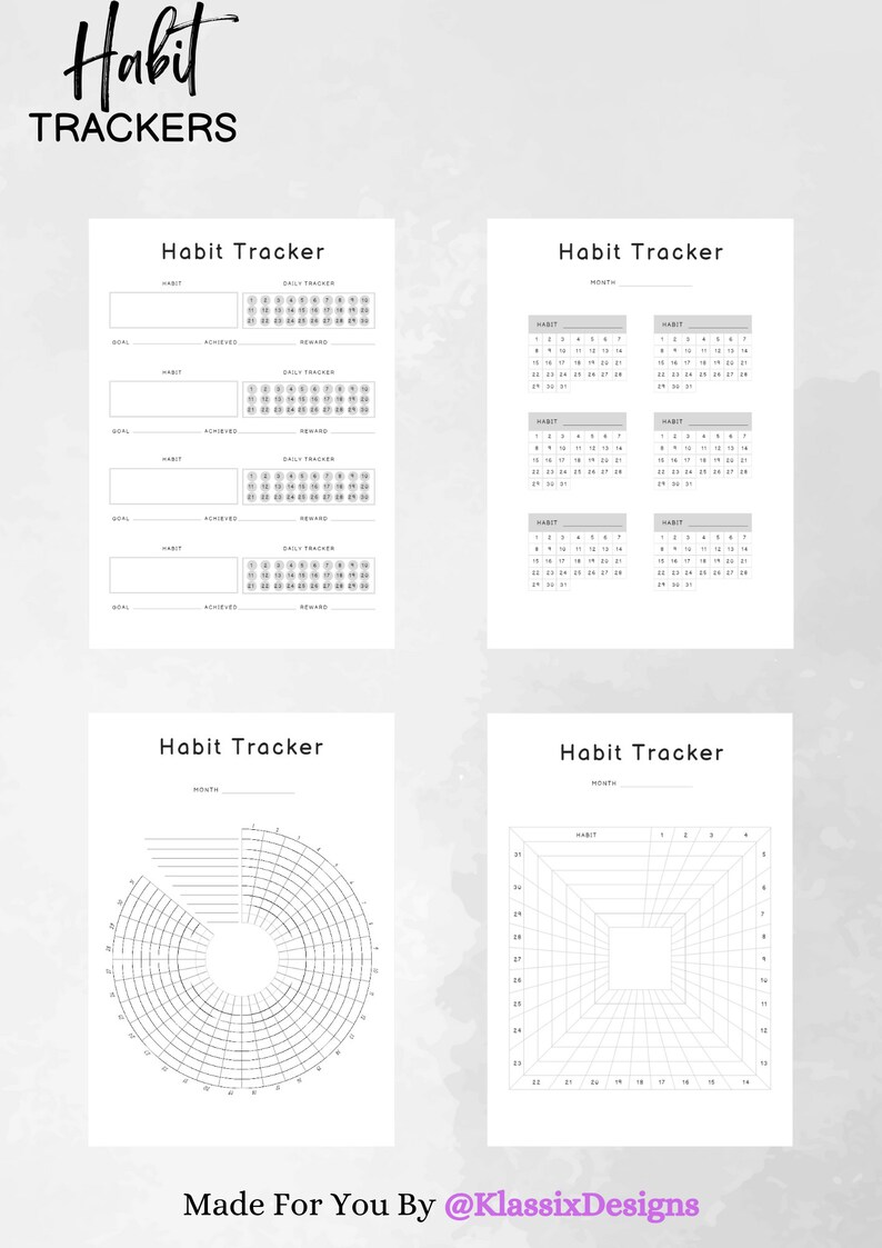 Printable Habit Mood Tracker: Wellness Planner (a4/a5/letter PDF) - Etsy