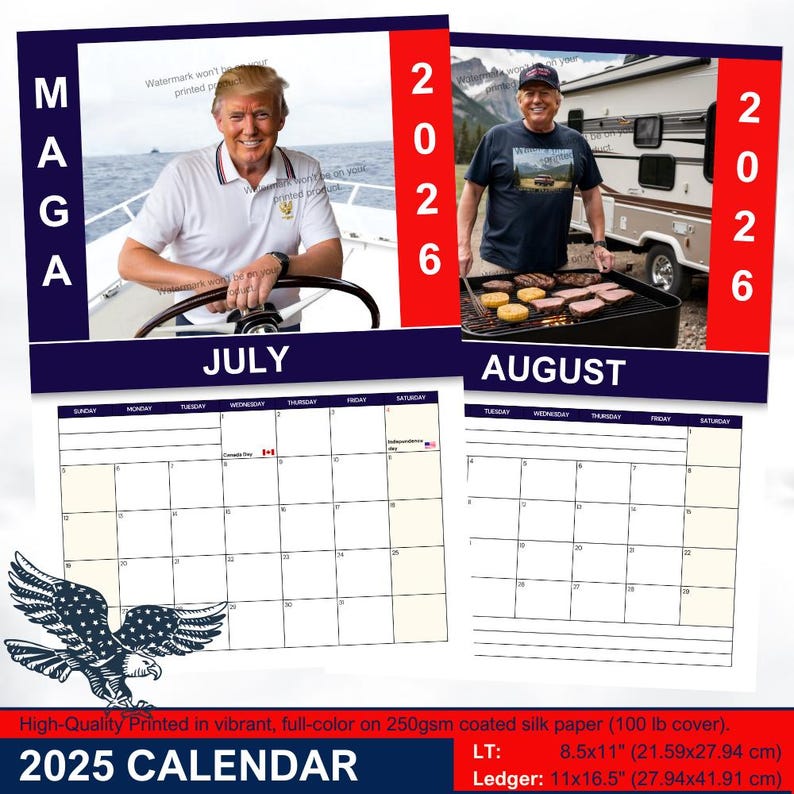 Trump Calendar 2026 Funny Freetime Activity, Gift Idea, Present ...