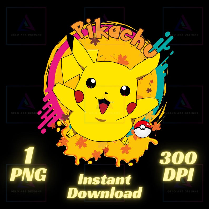 Pikachu Shirt PNG, Pokemon PNG, Pikachu Clipart, Digital Pokemon ...