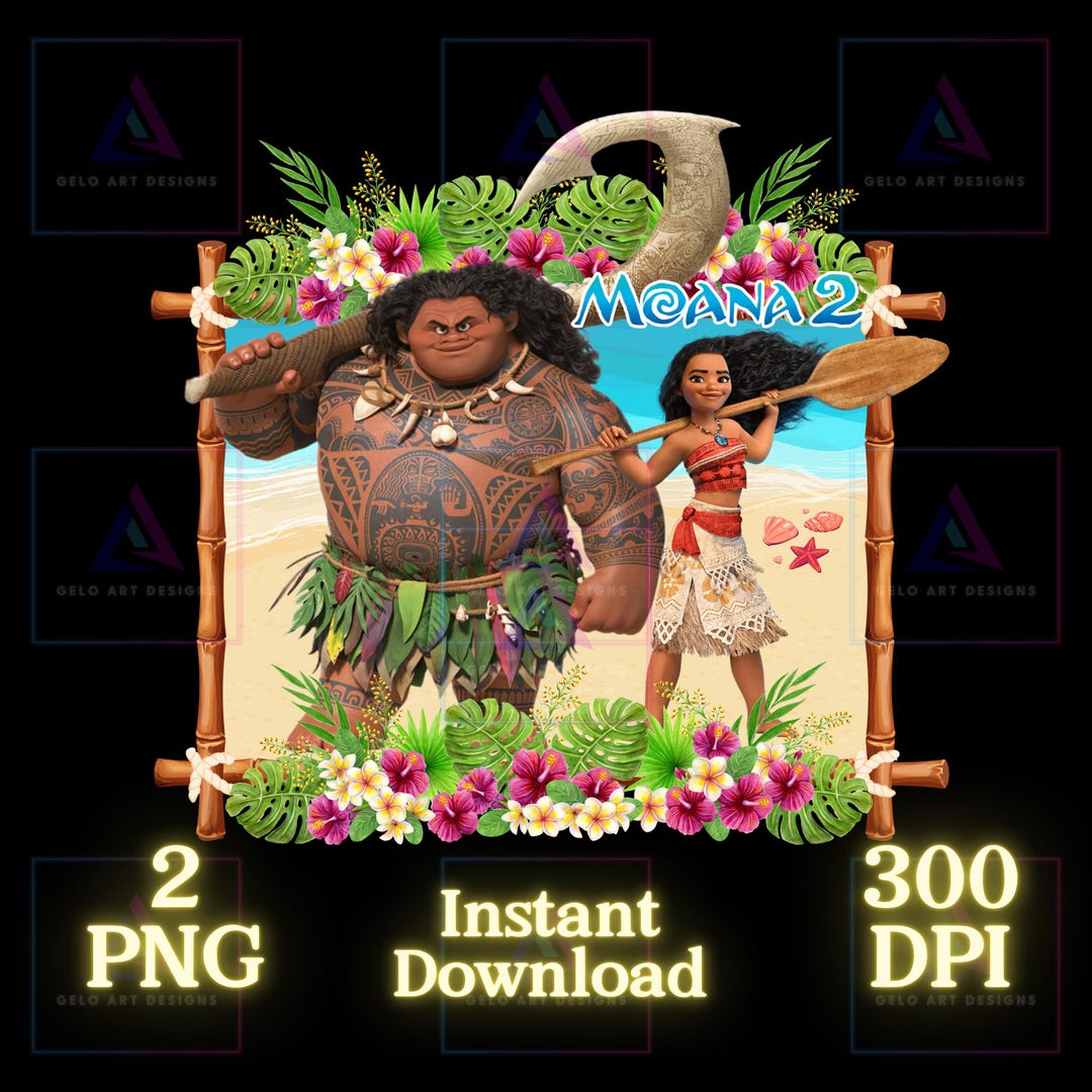 Moana 2 PNG, Moana 2 Movie PNG, Moana 2 Shirt, Maui, High Quality ...