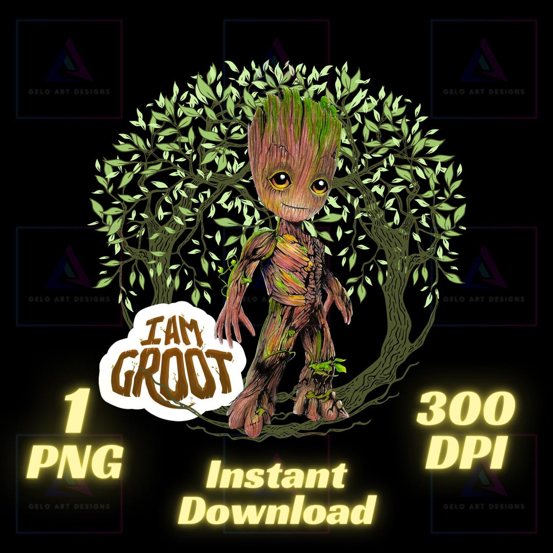 Groot PNG, I Am Groot PNG, Instant Download, Groot Sticker, Groot Shirt ...