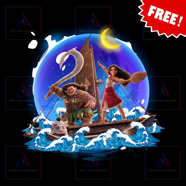 Moana 2 PNG, Moana 2 Movie PNG, Moana 2 Shirt, Maui, High Quality ...