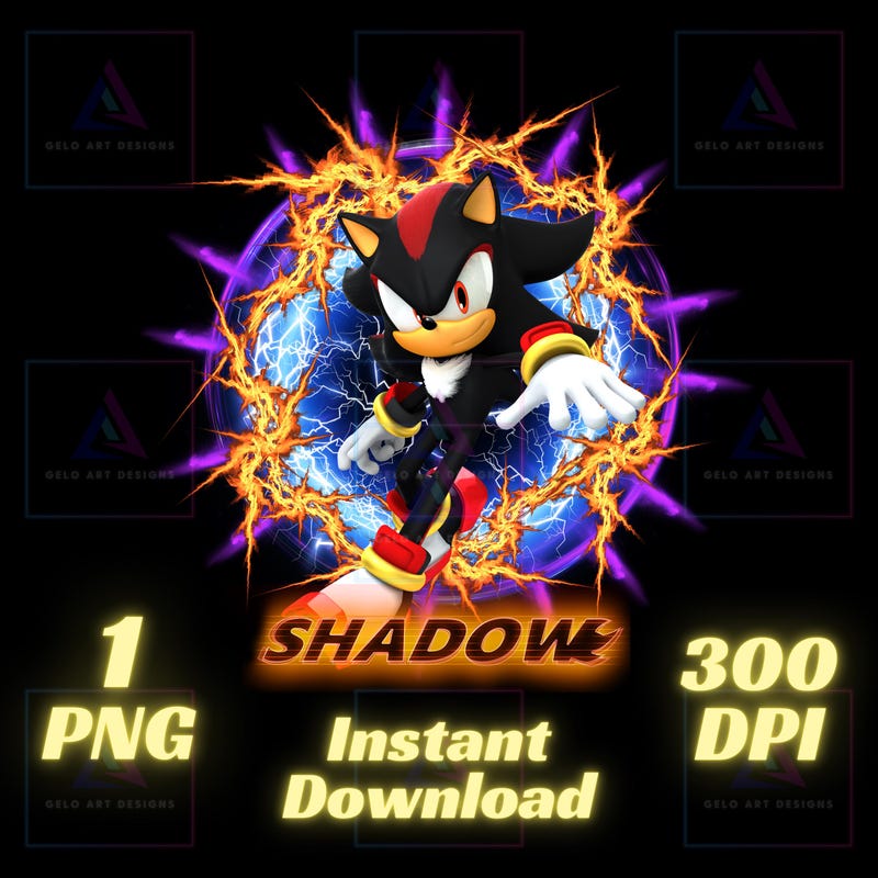 Sonic and Shadow Clipart - Etsy