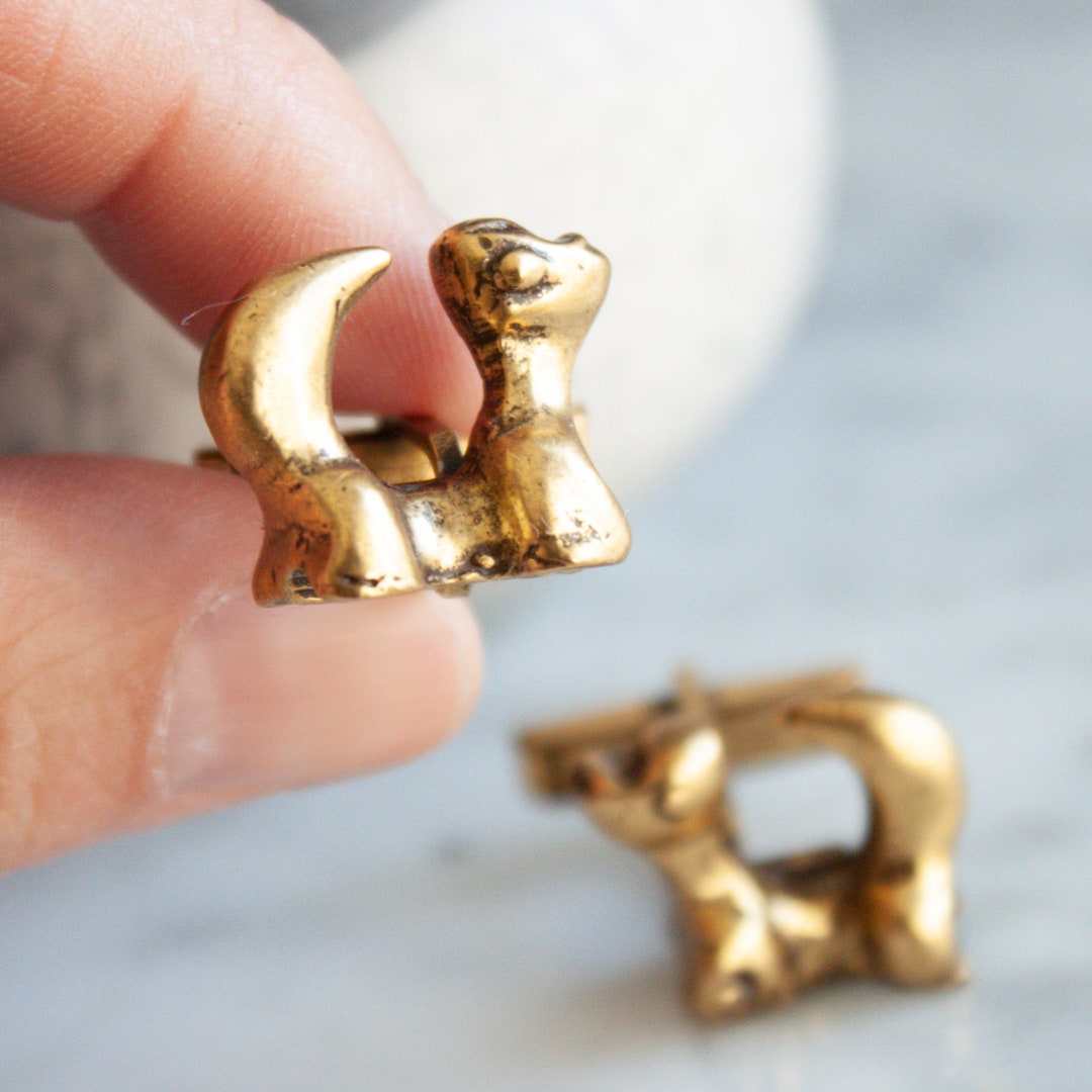 Vintage Art Deco Skunk Cufflinks / Antique Alva Museum Replica Cuff ...