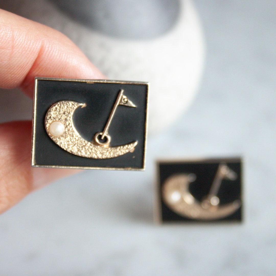 Vintage Golf Cufflinks / Antique Swank Cuff Links, Golf Gifts for Men ...