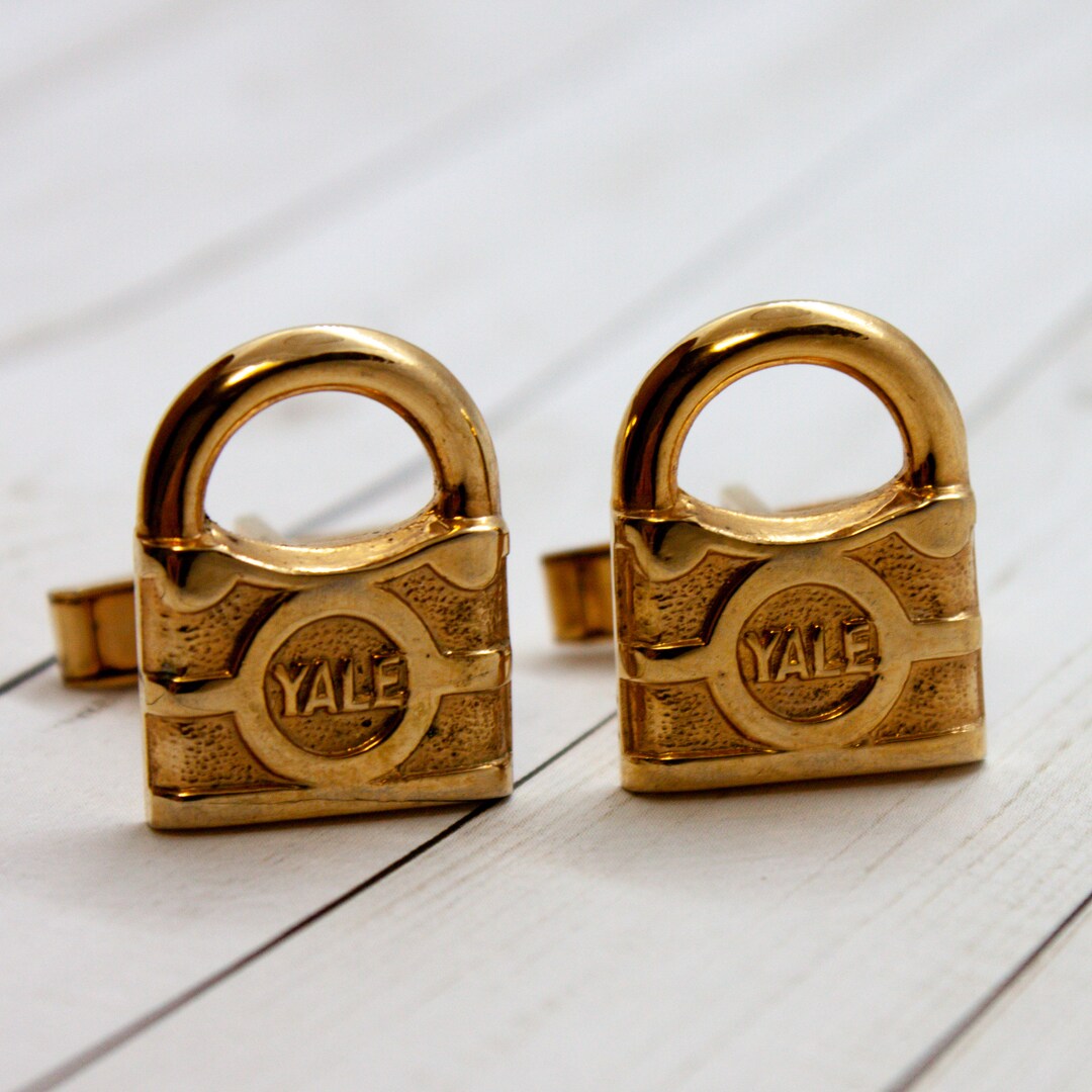 Vintage Padlock Cufflinks / Yale Locks Cuff Links, Steampunk Gold Locks ...