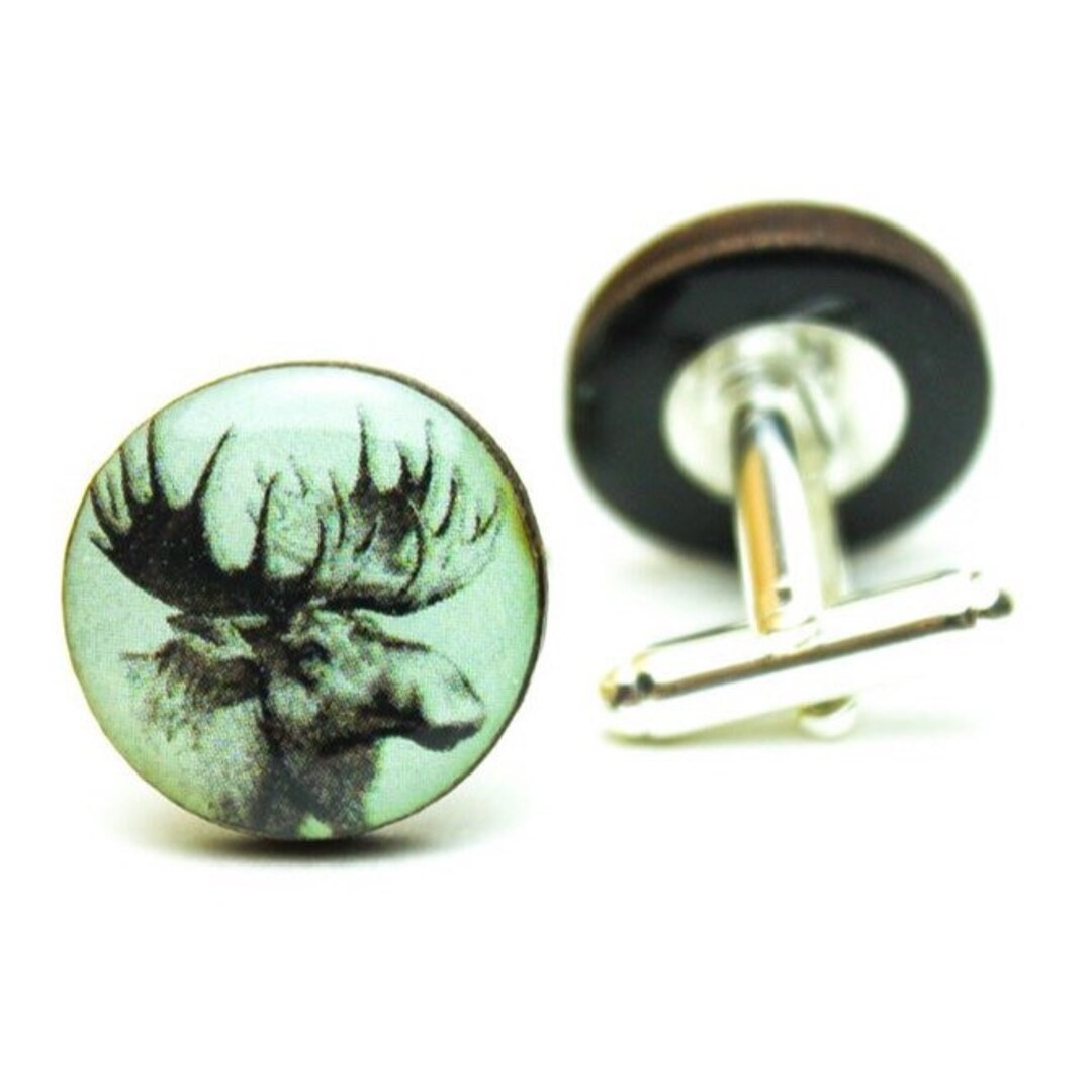 Moose Cufflinks / Antlers Cuff Links Hunting Gifts Groomsmen - Etsy UK