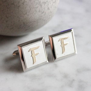Vintage Monogram Cufflinks / Letter Cuff Links, Antique Swank Cufflinks ...