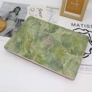 Green Marble Pattern MacBook Hard Protective Case Laptop Cover for ...