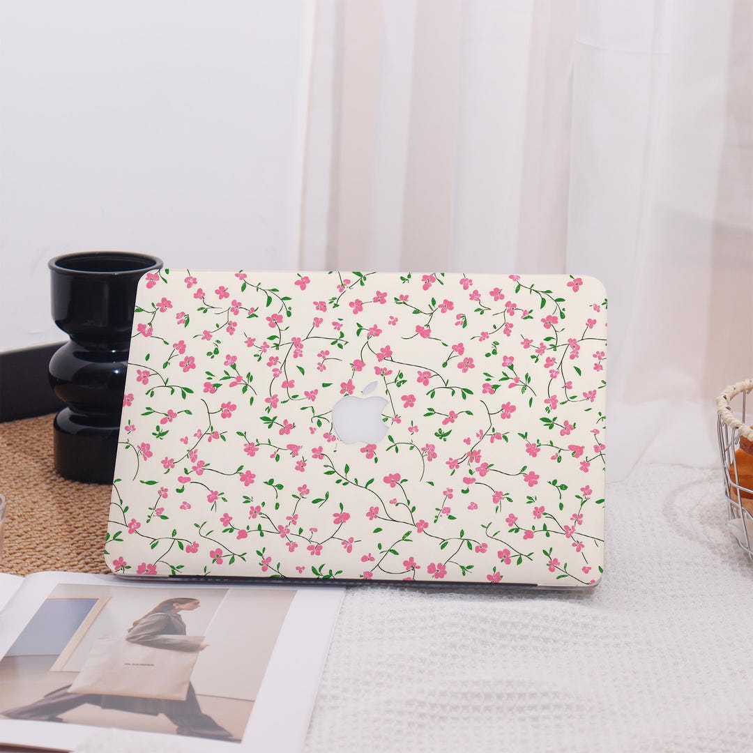Pink Flower Vine Pattern All New MacBook Case Protective Case Laptop ...