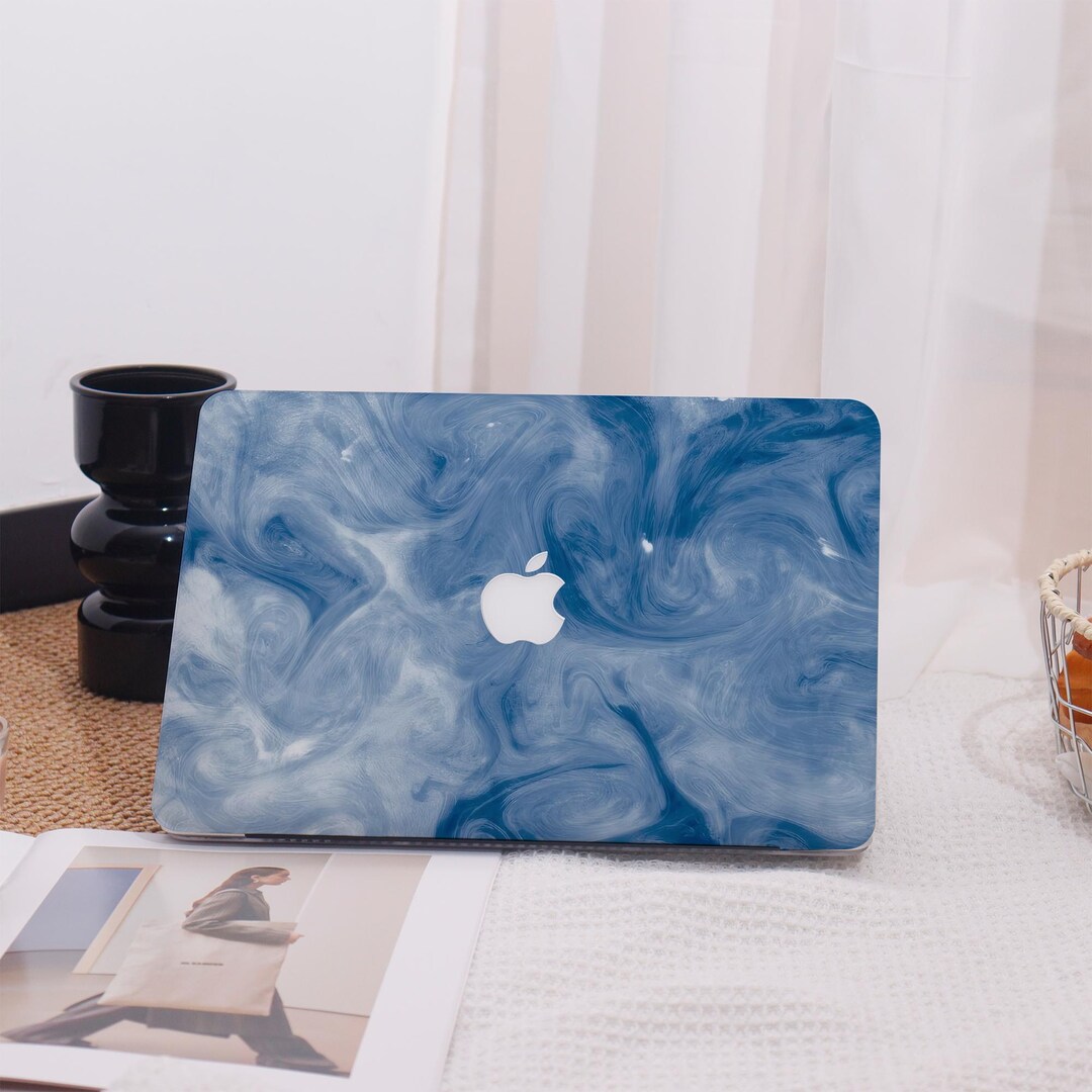 Blue Abstract Swirls All New MacBook Case Protective Case Laptop Cover ...