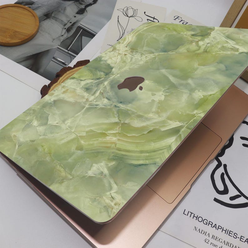 Green Marble Pattern MacBook Hard Protective Case Laptop Cover for ...
