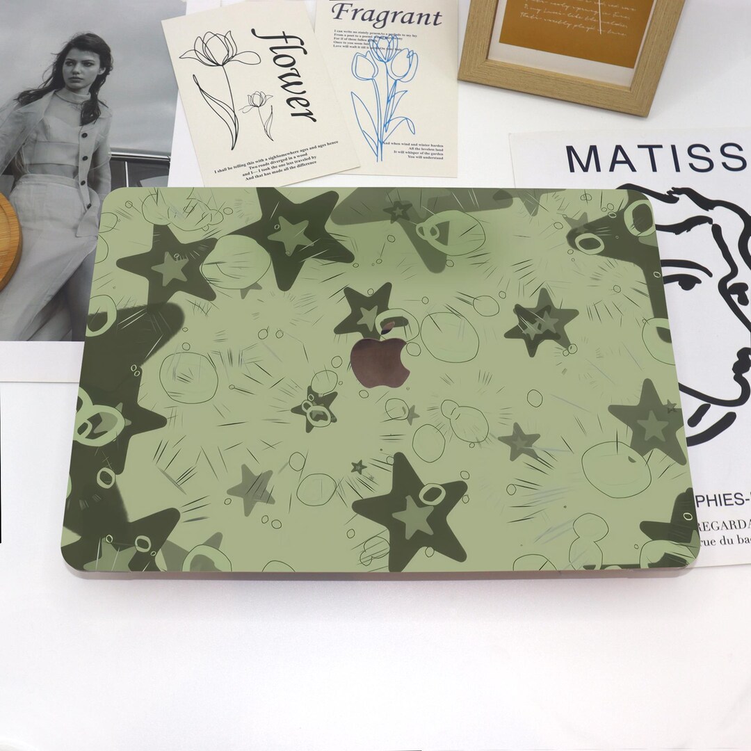 Green Star MacBook Case for MacBook Pro 16,air 15 14 13 MacBook Retina 15 13 12 Apple Laptop ...
