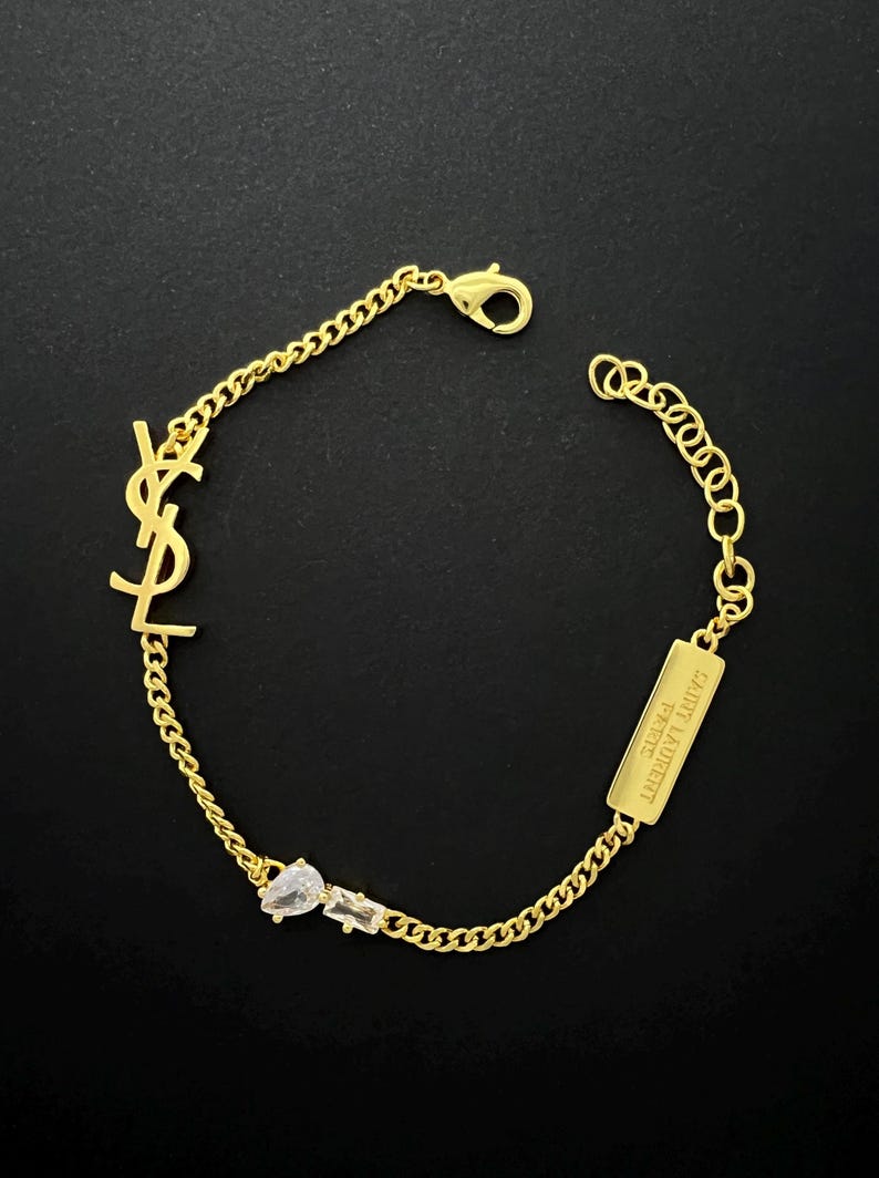 Vintage Yves Saint Laurent VTG YSL Gold Bracelet - Etsy
