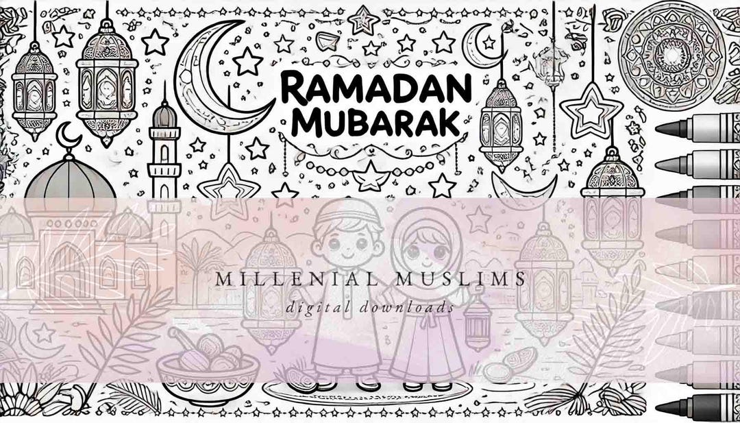 Ramadan Mubarak Kids Coloring Page - Etsy