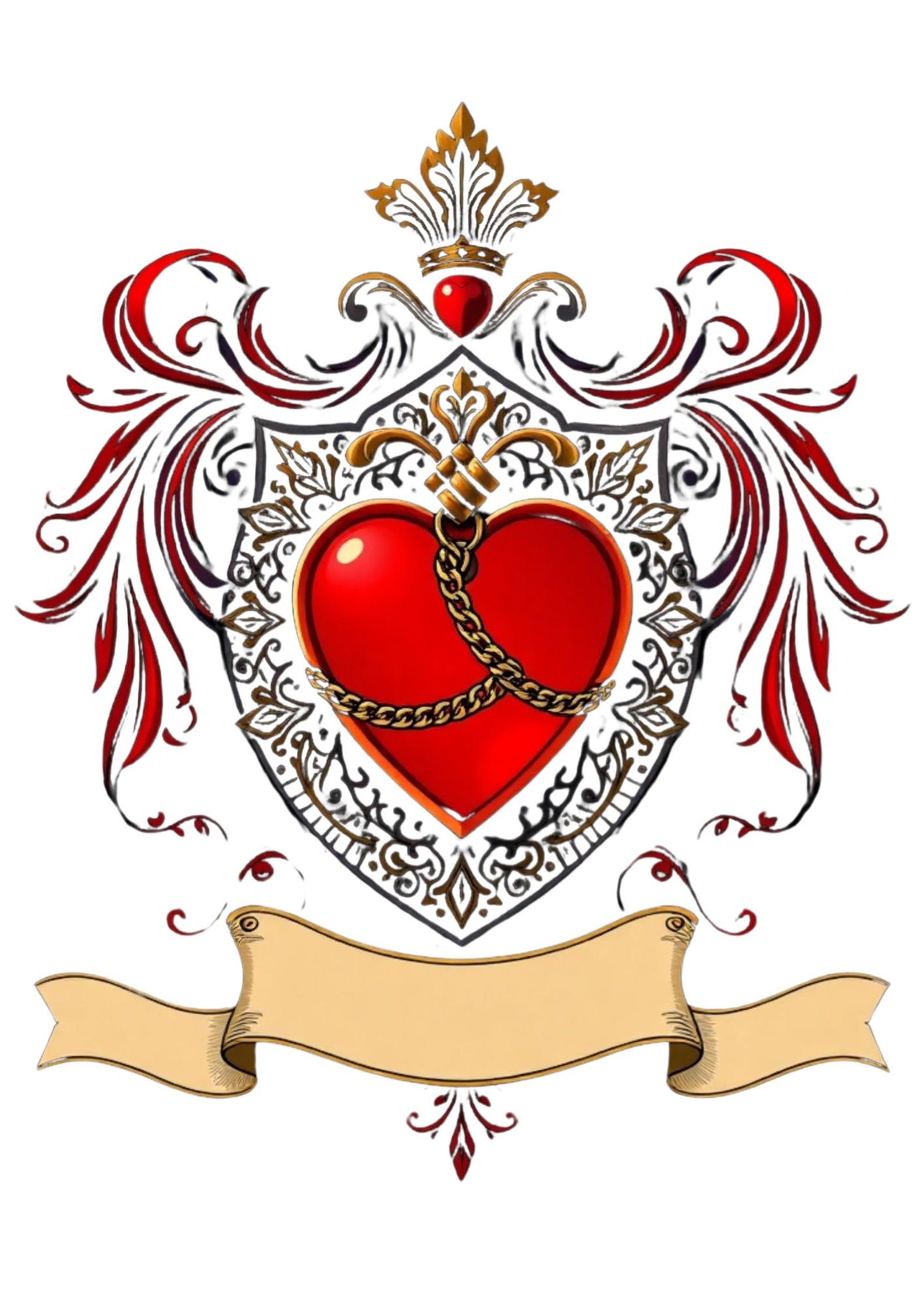 Custom Gothic Family Crest – Romantic Dark Baroque Coat of Arms ...