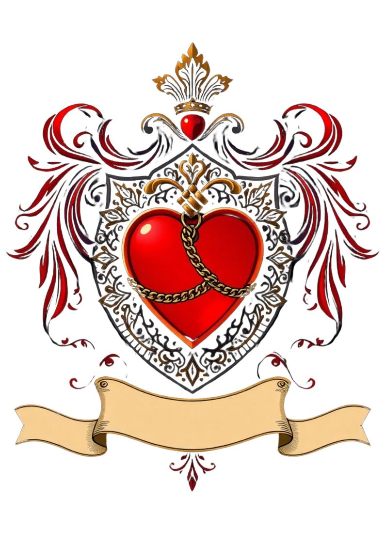 Custom Gothic Family Crest – Romantic Dark Baroque Coat of Arms ...