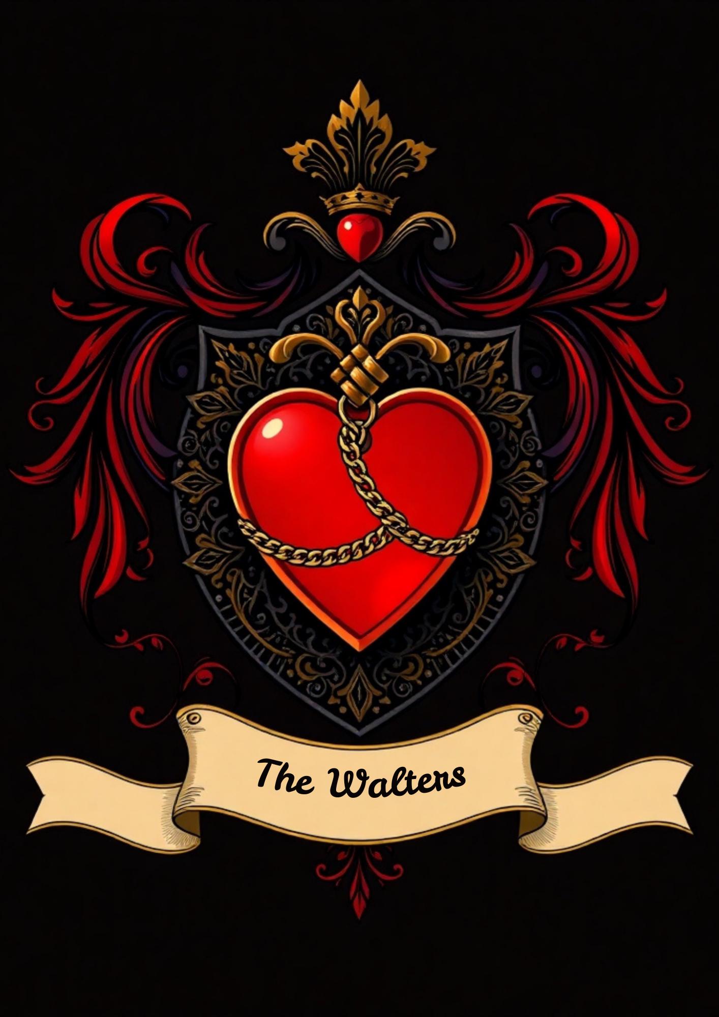 Custom Gothic Family Crest – Romantic Dark Baroque Coat of Arms ...