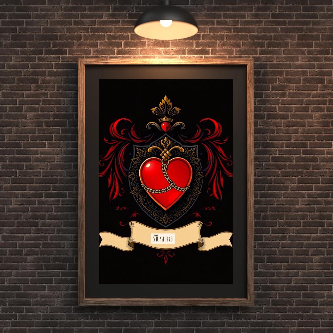 Custom Gothic Family Crest – Romantic Dark Baroque Coat of Arms ...