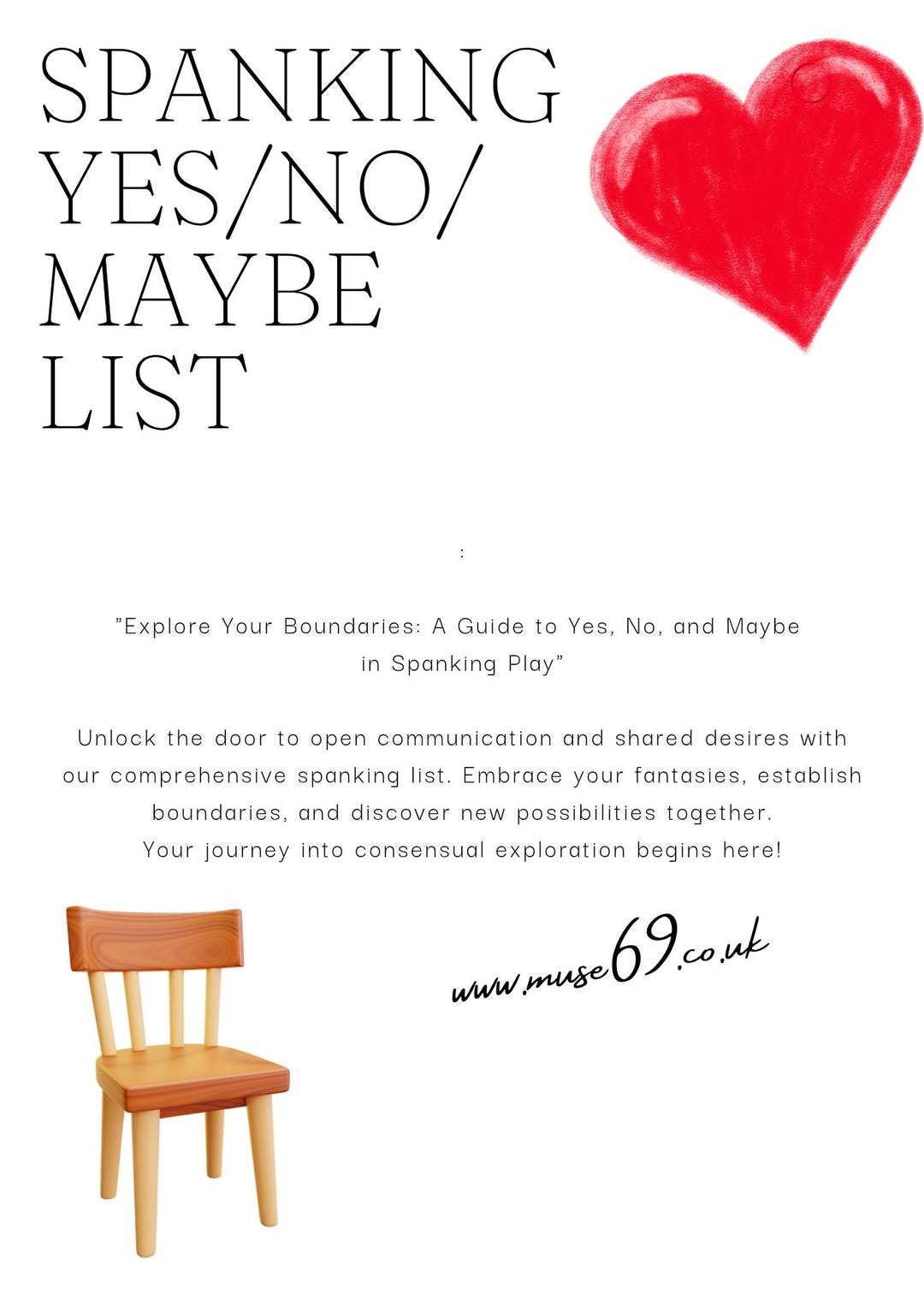 Spanking Yes No Maybe List | BDSM Checklist for Couples | Kink ...