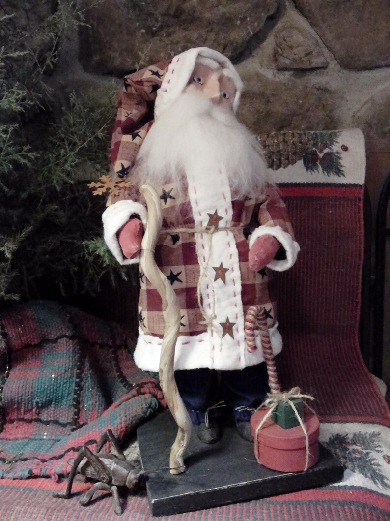 Primitive Santas, Holiday Decor, Perfect Gift for Santa Lover, Rustic ...