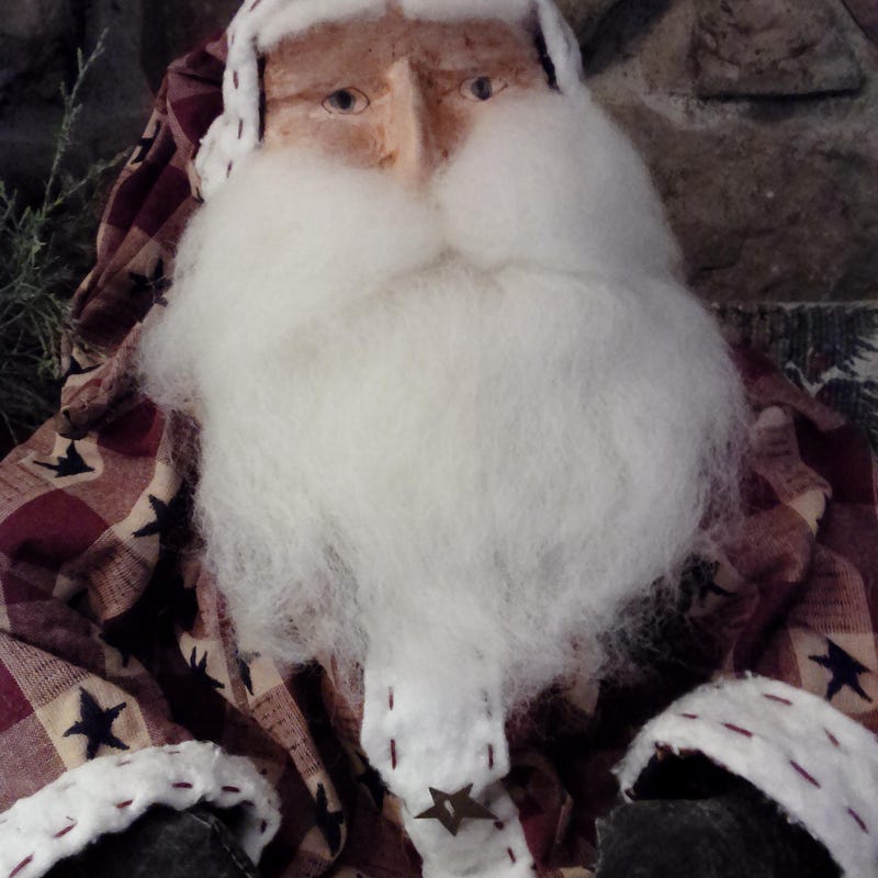 Primitive Santa Pattern - Etsy