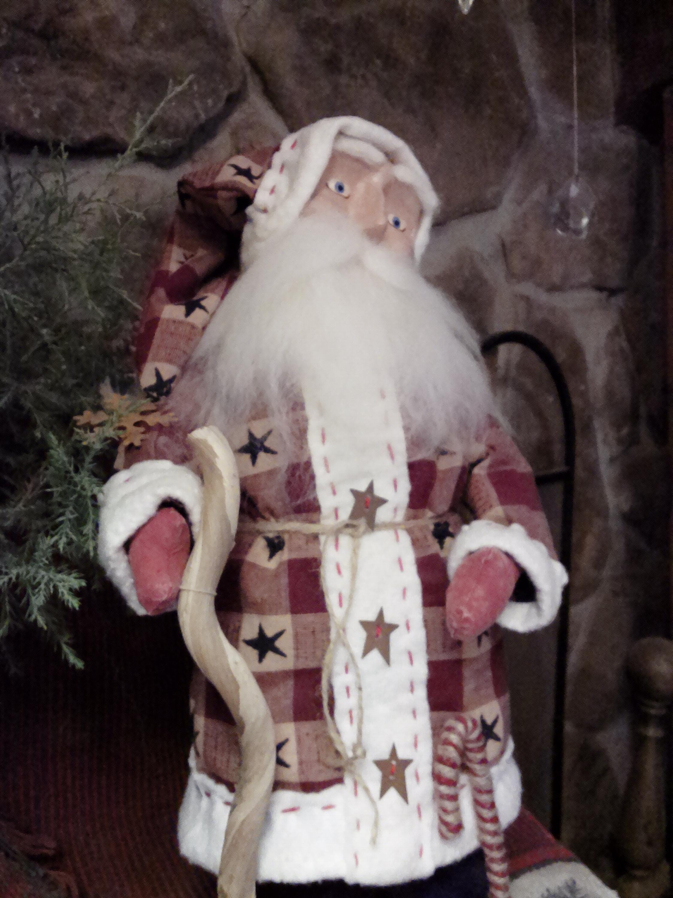 Primitive Santas, Holiday Decor, Perfect Gift for Santa Lover, Rustic ...