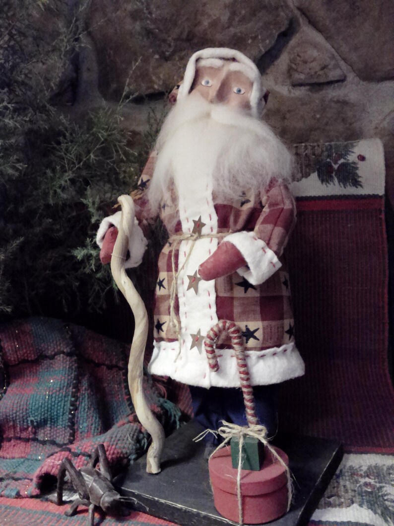 Primitive Santas, Holiday Decor, Perfect Gift for Santa Lover, Rustic ...