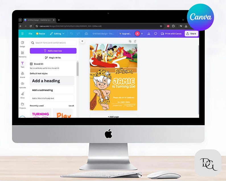 Flintstones Birthday Invitation Bam Bam Editable Template Digital Party ...