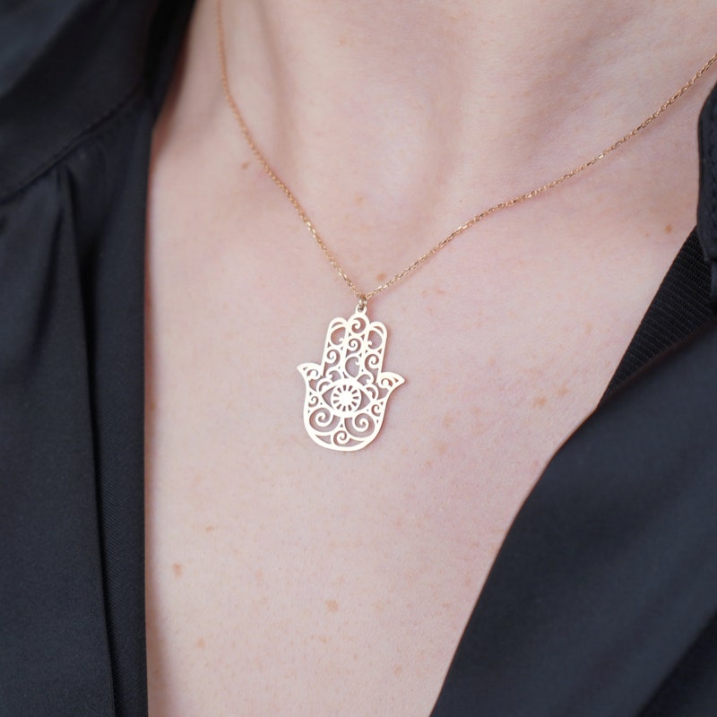 Hand of Fatima Necklace - Etsy
