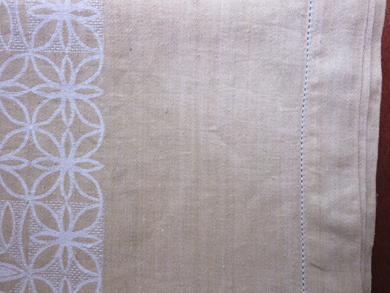 Vintage Russian Pure Linen Table Cloth C.1960s. Damask - Etsy