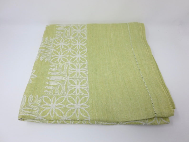 Vintage Russian Pure Linen Table Cloth C.1960s. Damask | Etsy