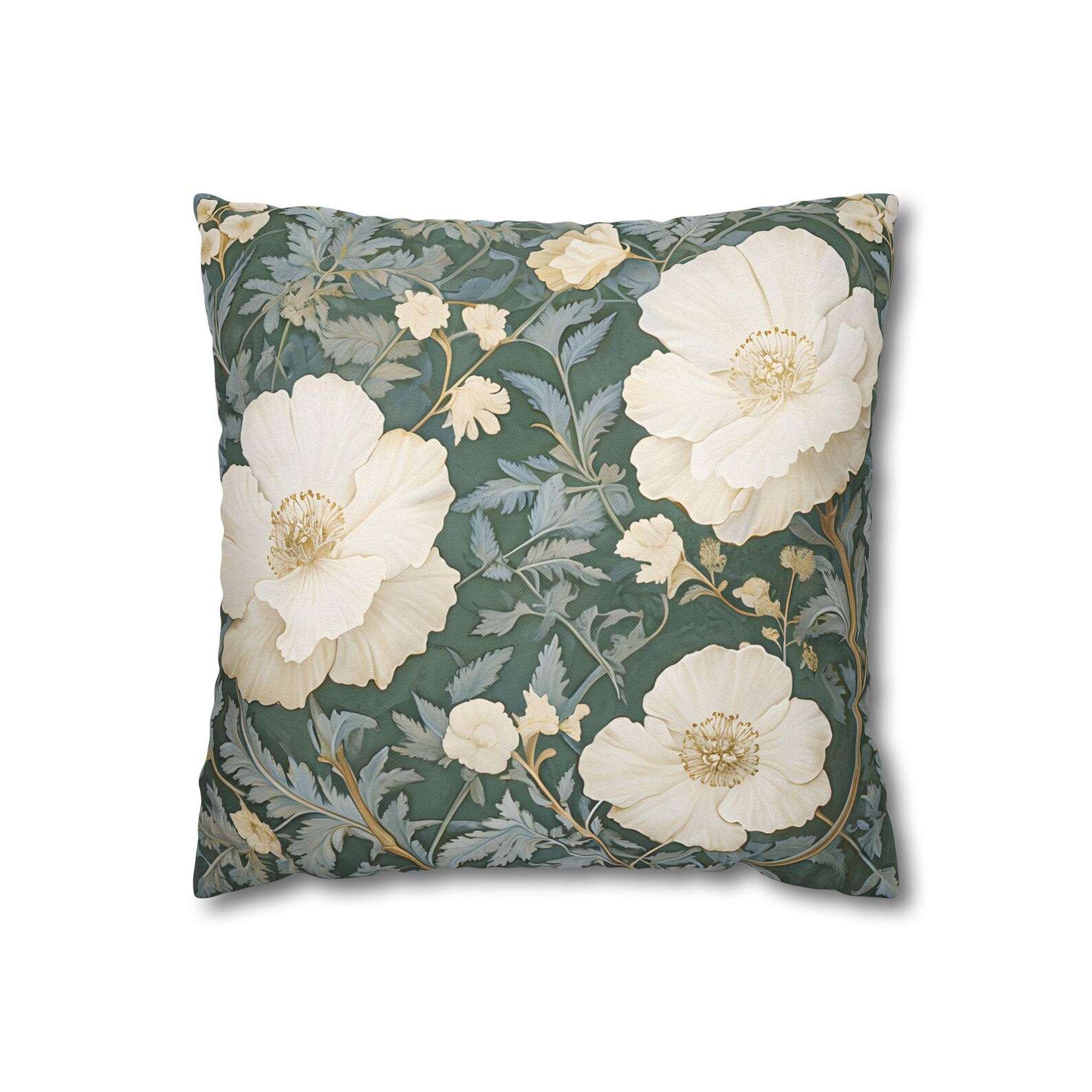 William Morris Inspired Floral Throw Pillow Cover, Vintage Botanical ...