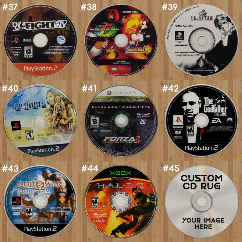 Custom Game CD Rug Made From Your Favorite PS2 or Xbox Disc ...