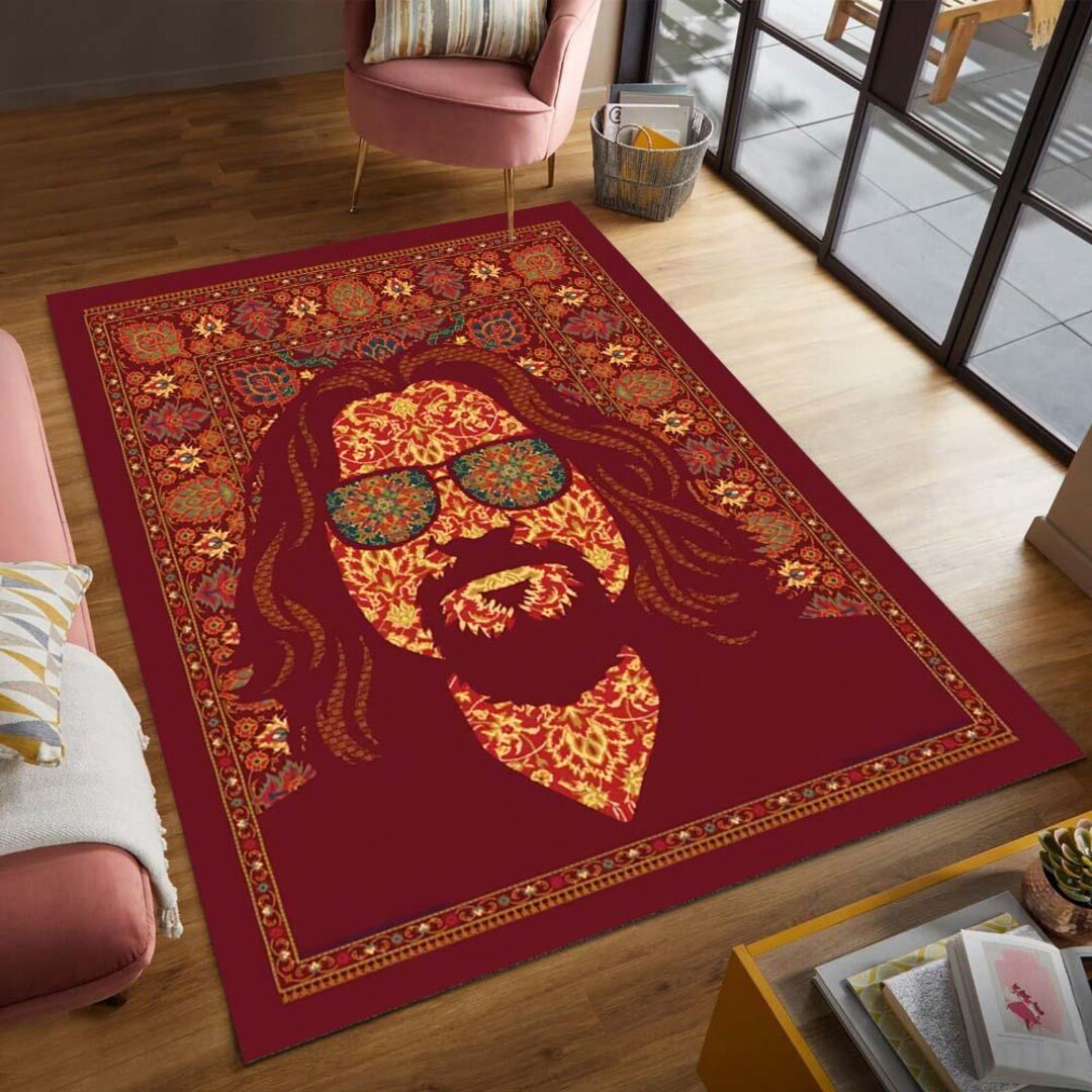Big Lebowski Rug Inspired by the Dude, Oriental Style Boho Home Decor ...